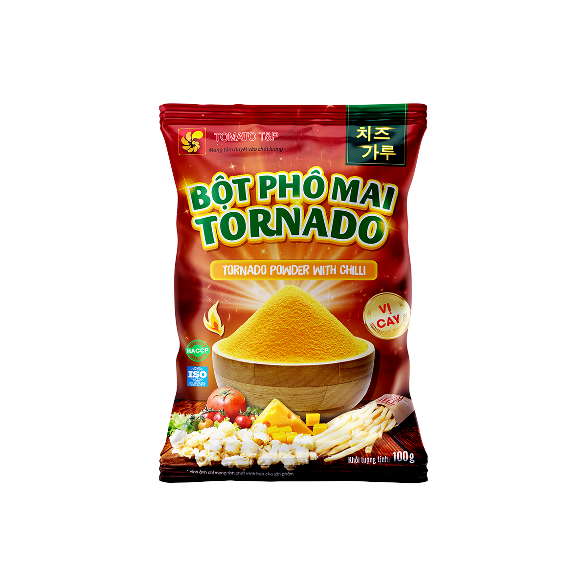 Bột Phô Mai Tornado vị cay 100g - Tomato TNP